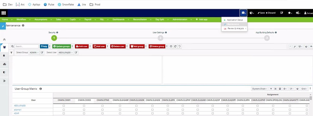 Apliqo UX Maintenance Page Custom Changes - Apliqo UX - Cubewise Forum